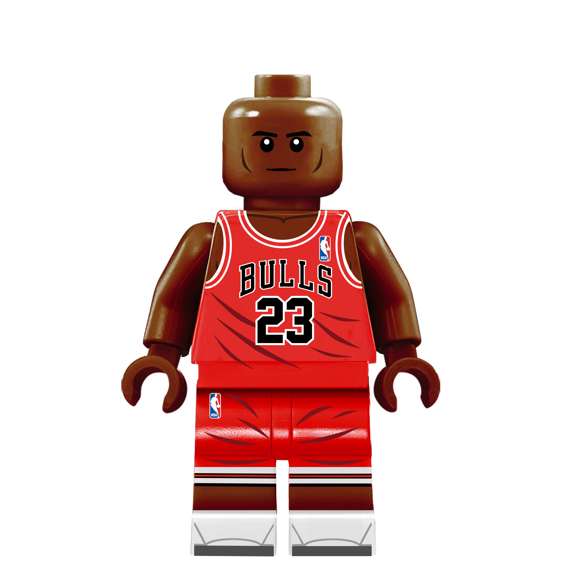 Michael Jordan (Red) - Famous Minifigs Custom Printed Minifigure ...